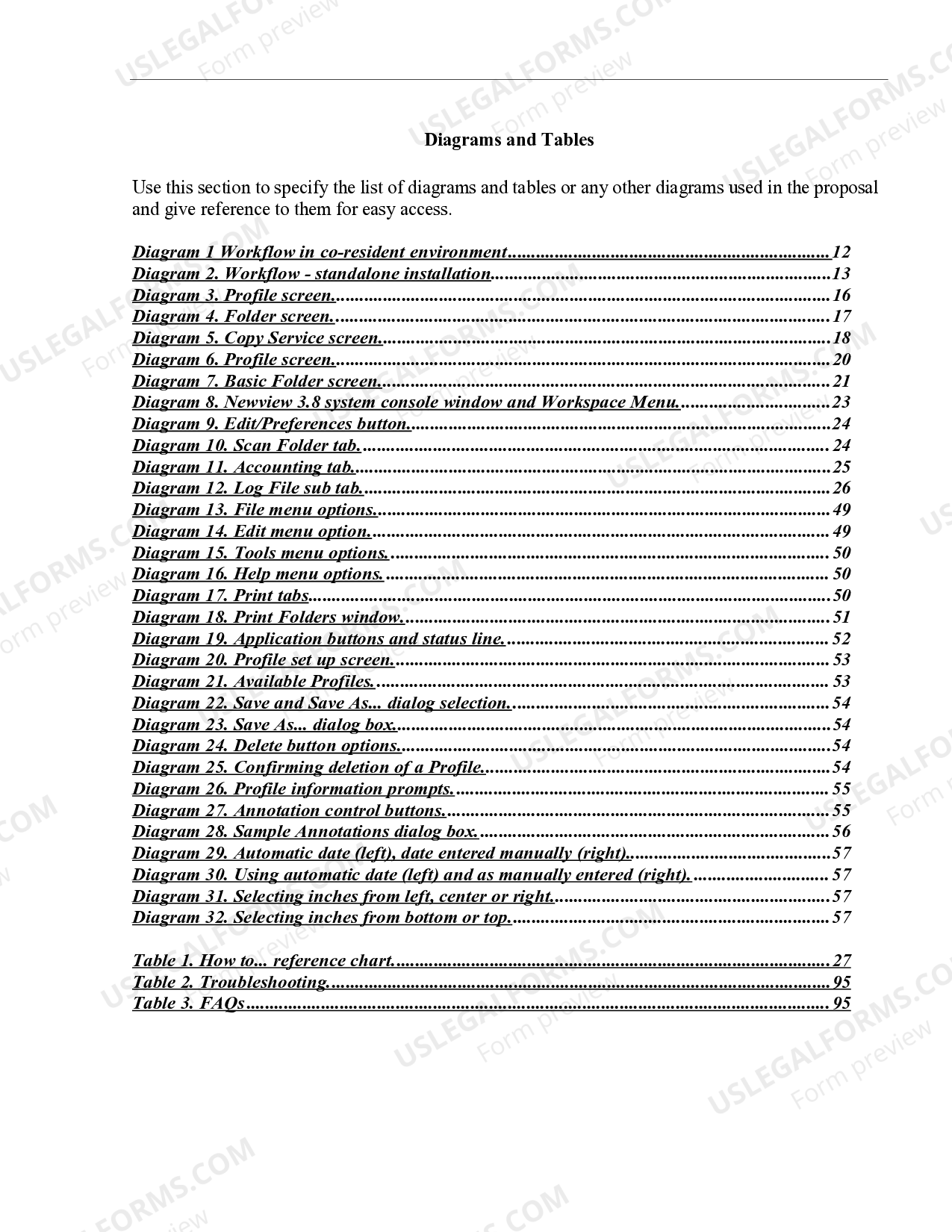 Diagrams and Tables | US Legal Forms