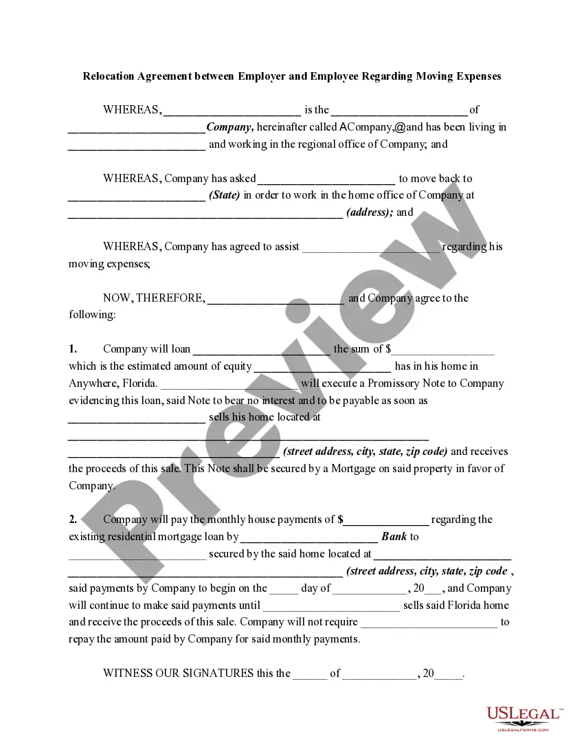 Employee Relocation Agreement Template With Employer Sample Employment