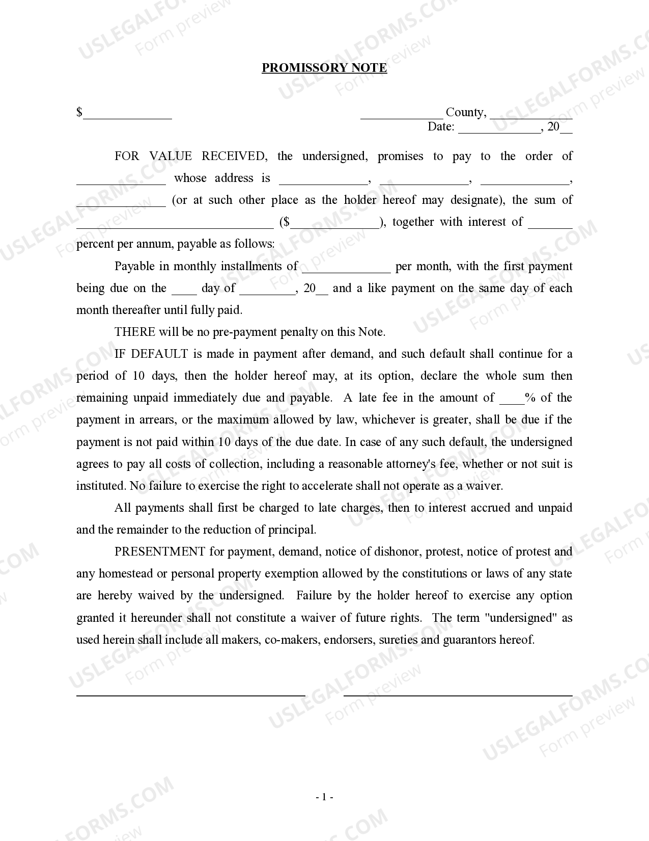 Hawaii Sale of Business - Promissory Note - Business Note Buyers | US ...