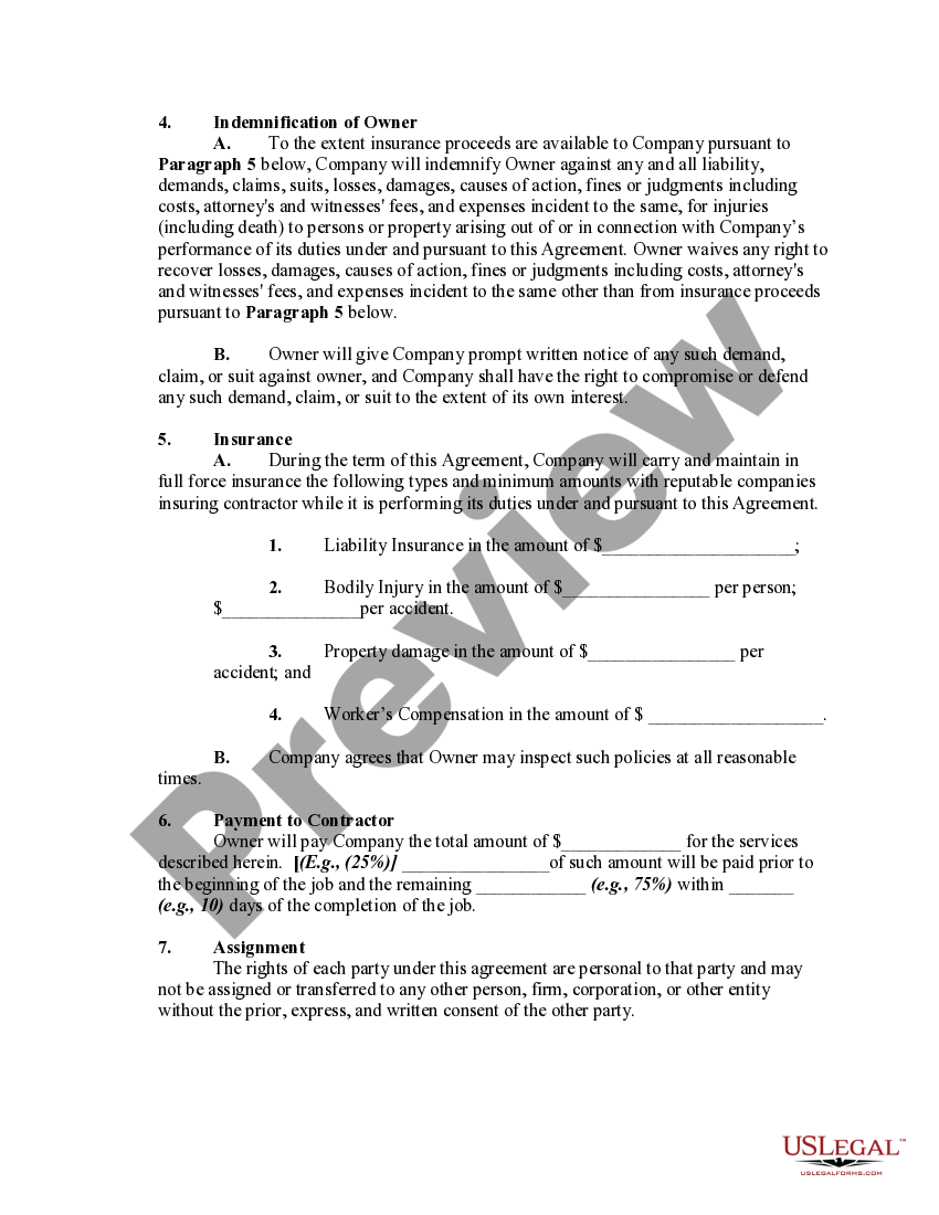 Indiana Agreement To Pressure Or Power Wash Building Pressure Washing 