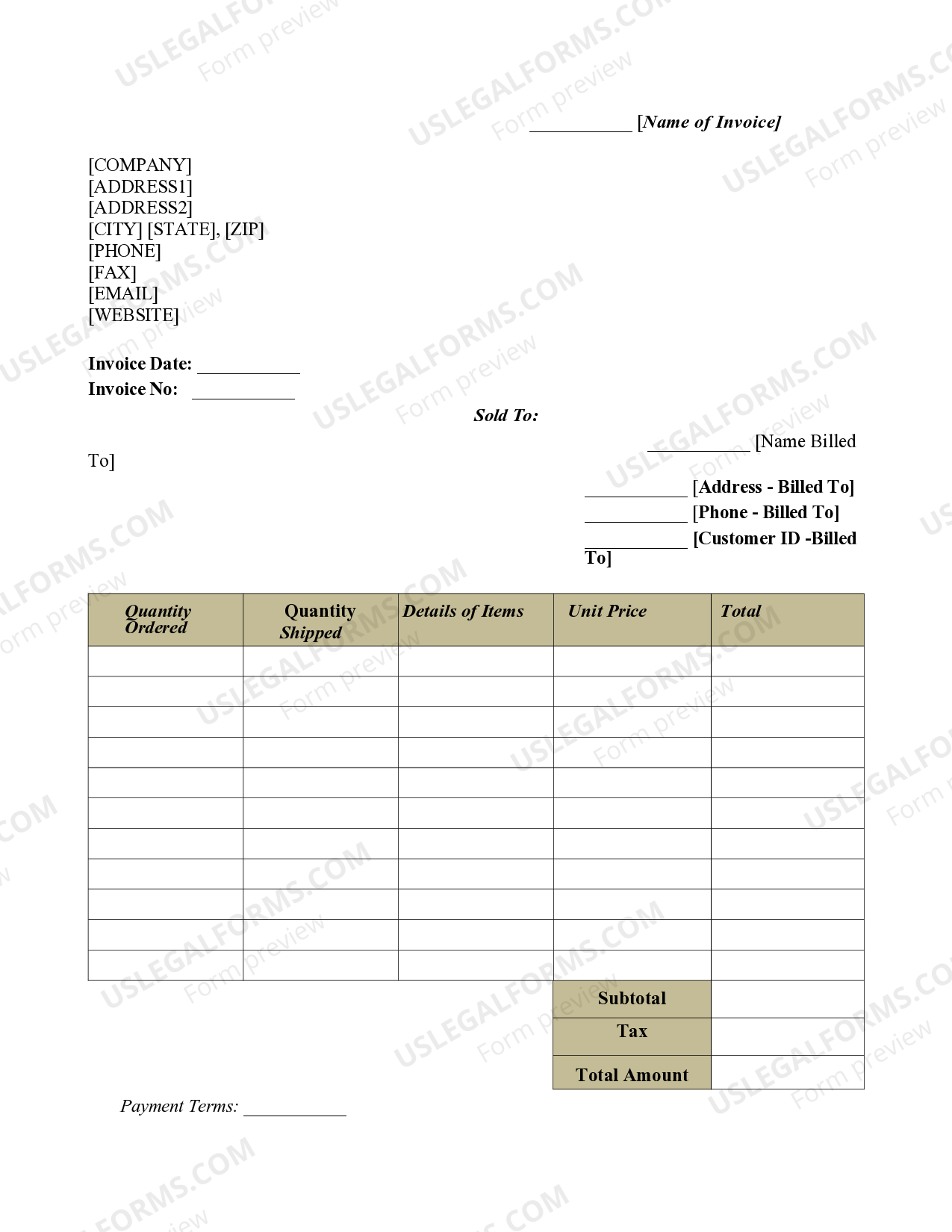 Invoice 2 | US Legal Forms