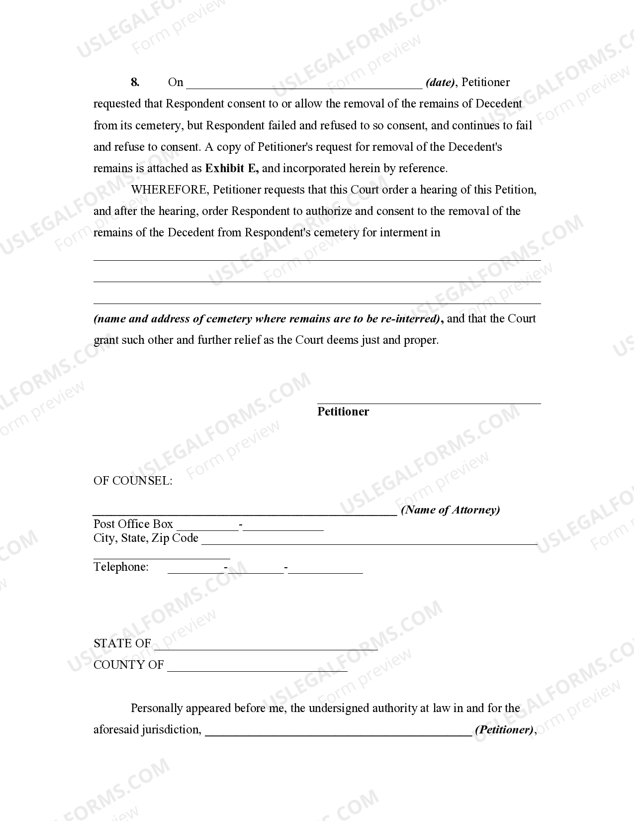 Petition Remove | US Legal Forms