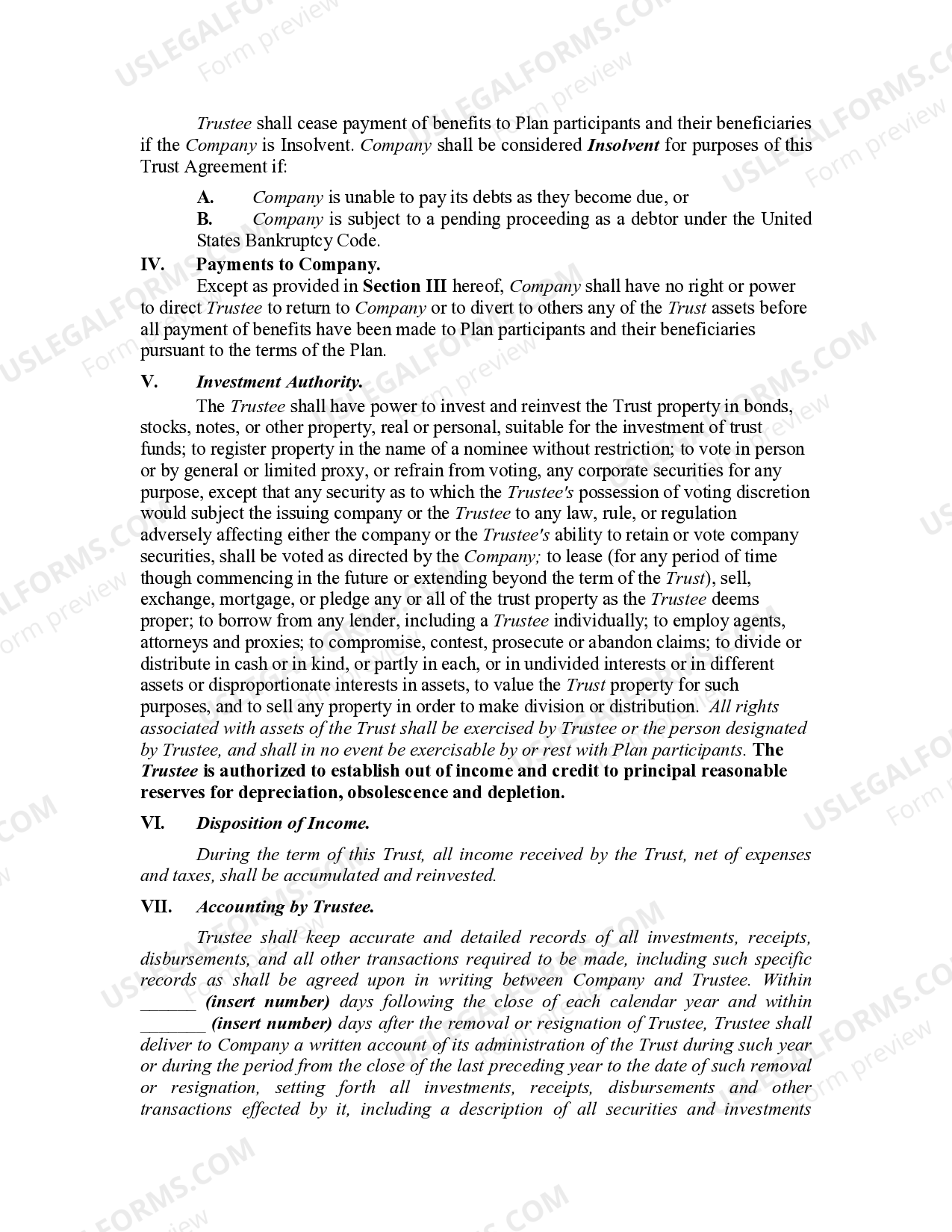Mississippi Nonqualified Deferred Compensation Trust for the Benefit of ...