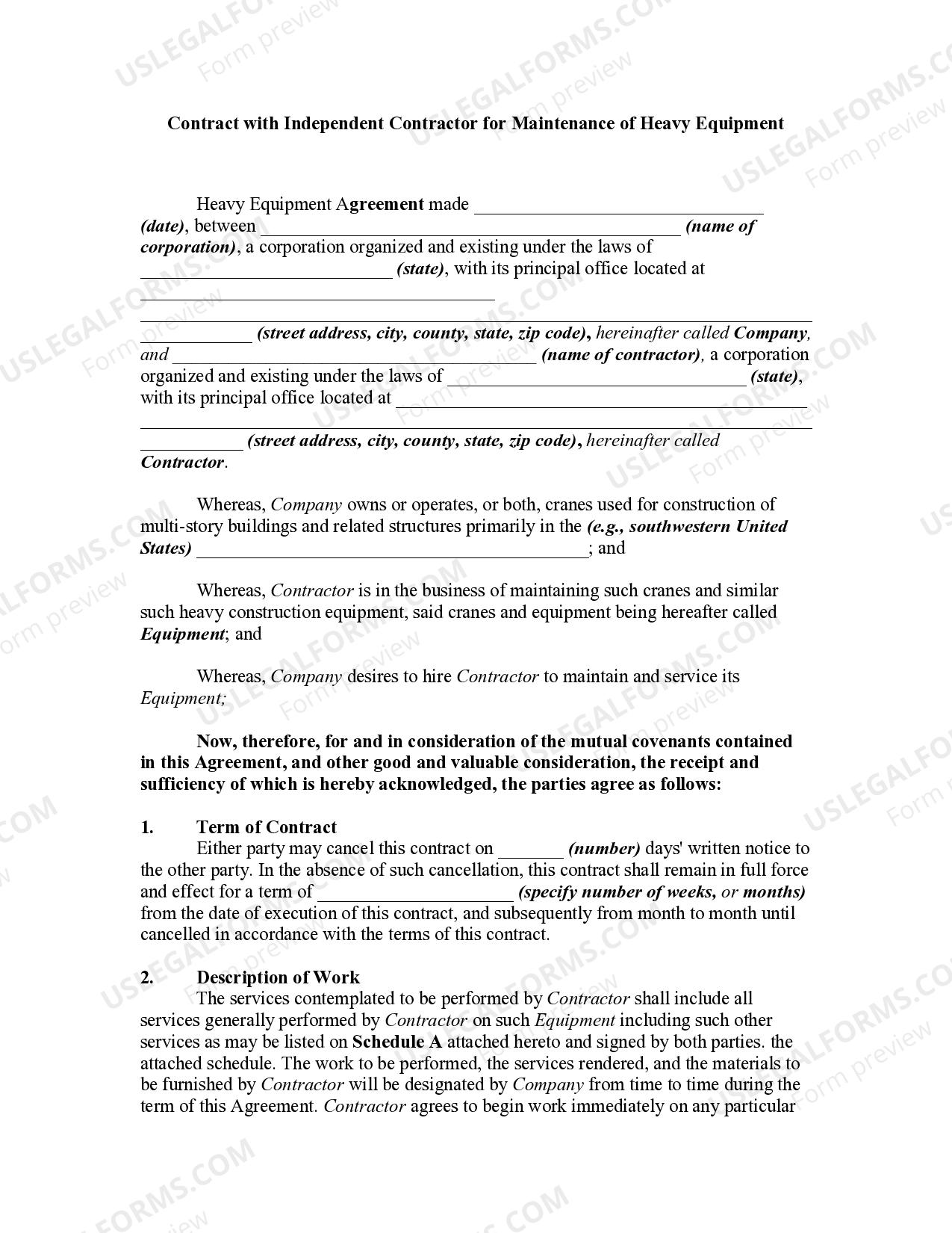 Mississippi Contract with Self-Employed Independent Contractor for ...