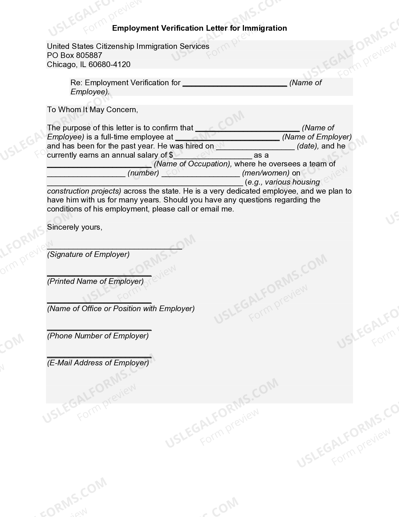 Indiana Employment Verification Letter For Immigration Proof Of Indiana Employment Verification Letter For Immigration Proof Of