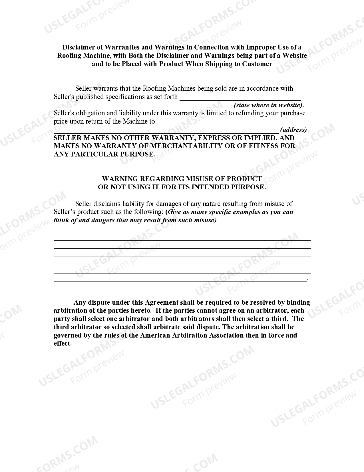 Puerto Rico Disclaimer of Warranties and Warnings in Connection with ...