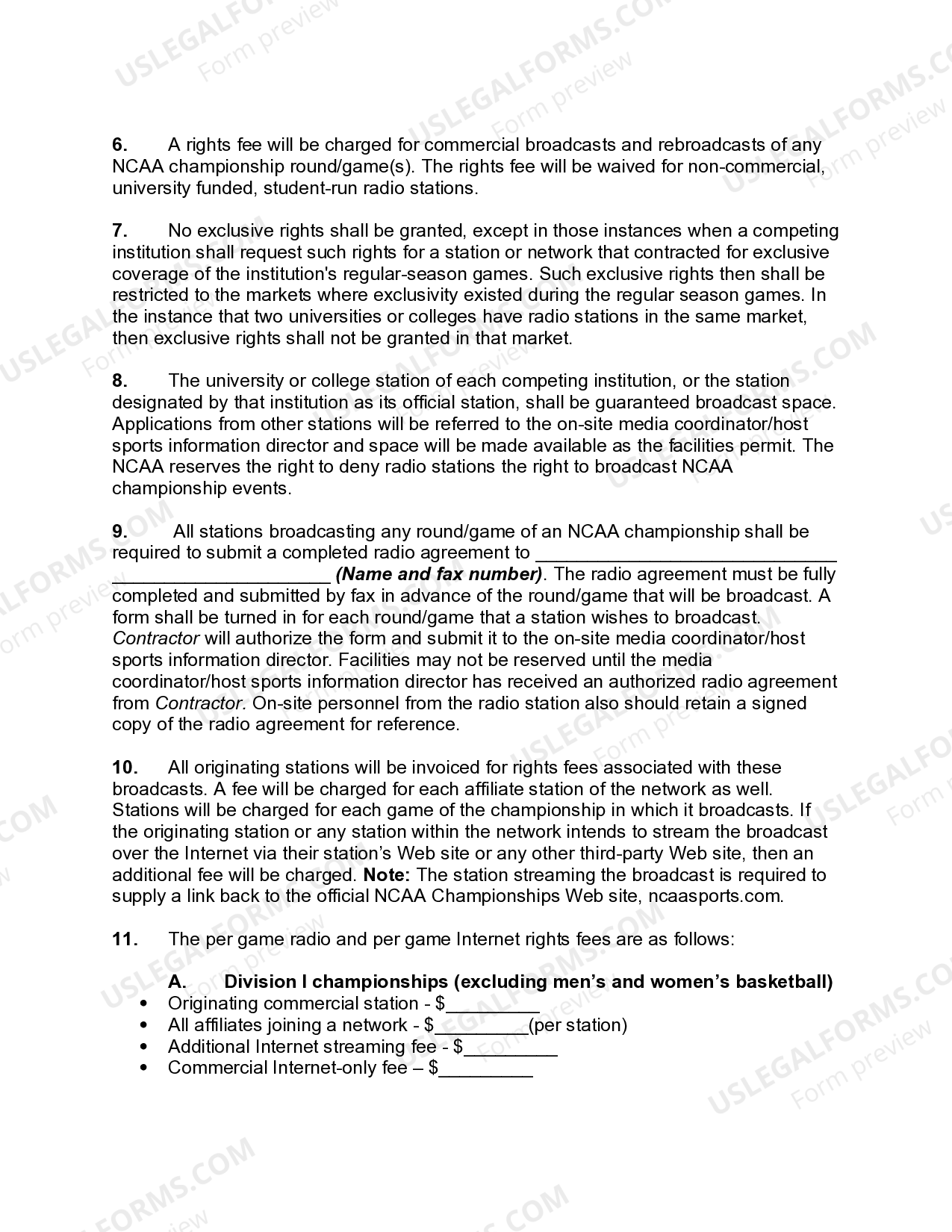 Agreement Ncaa Form | US Legal Forms