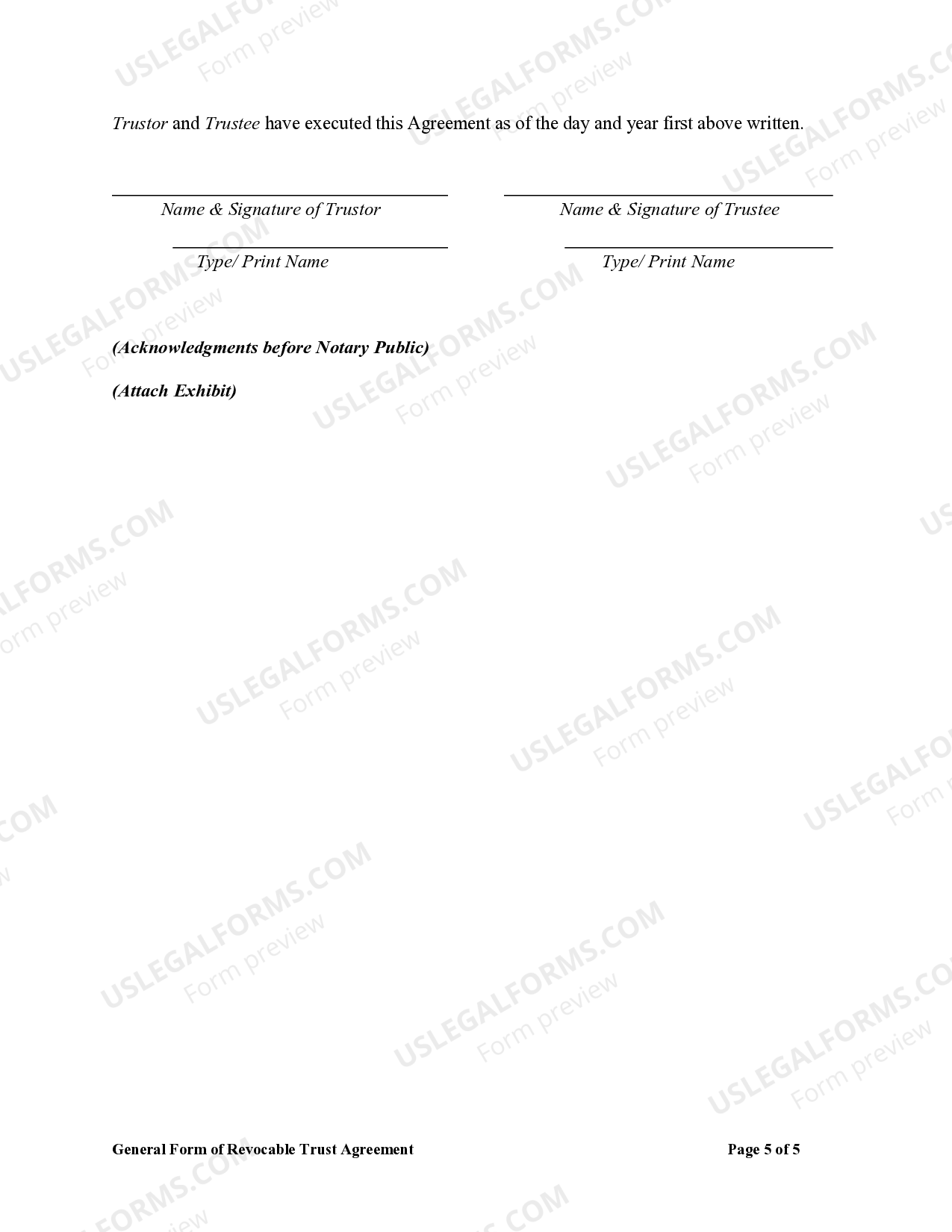 Revocable Trust for Asset Protection - Asset Protection Trust Template ...