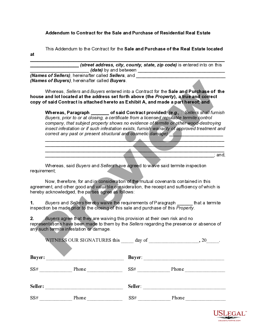 Arkansas Addendum To Contract For The Price Sales Price Change 