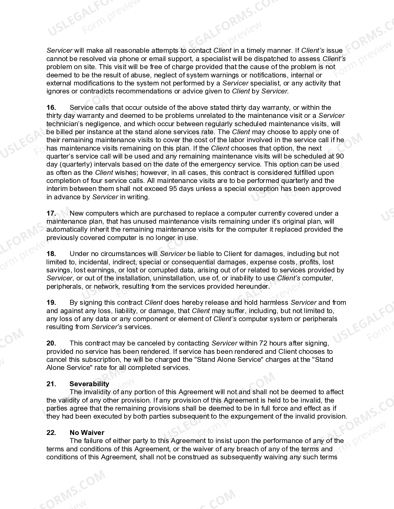 Virginia Maintenance Contract for Personal Computers - Computer ...