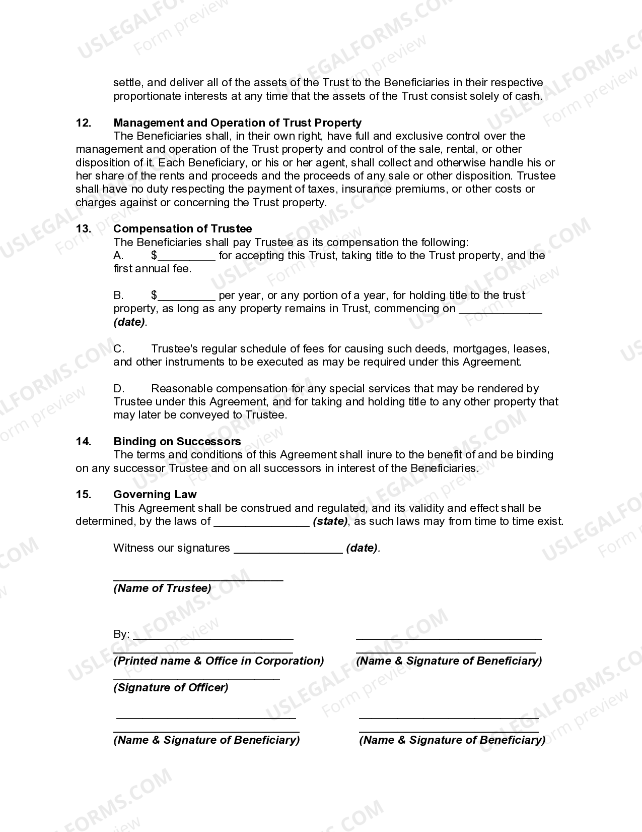 Missouri Land Trust Agreement - What Is A Trust | US Legal Forms
