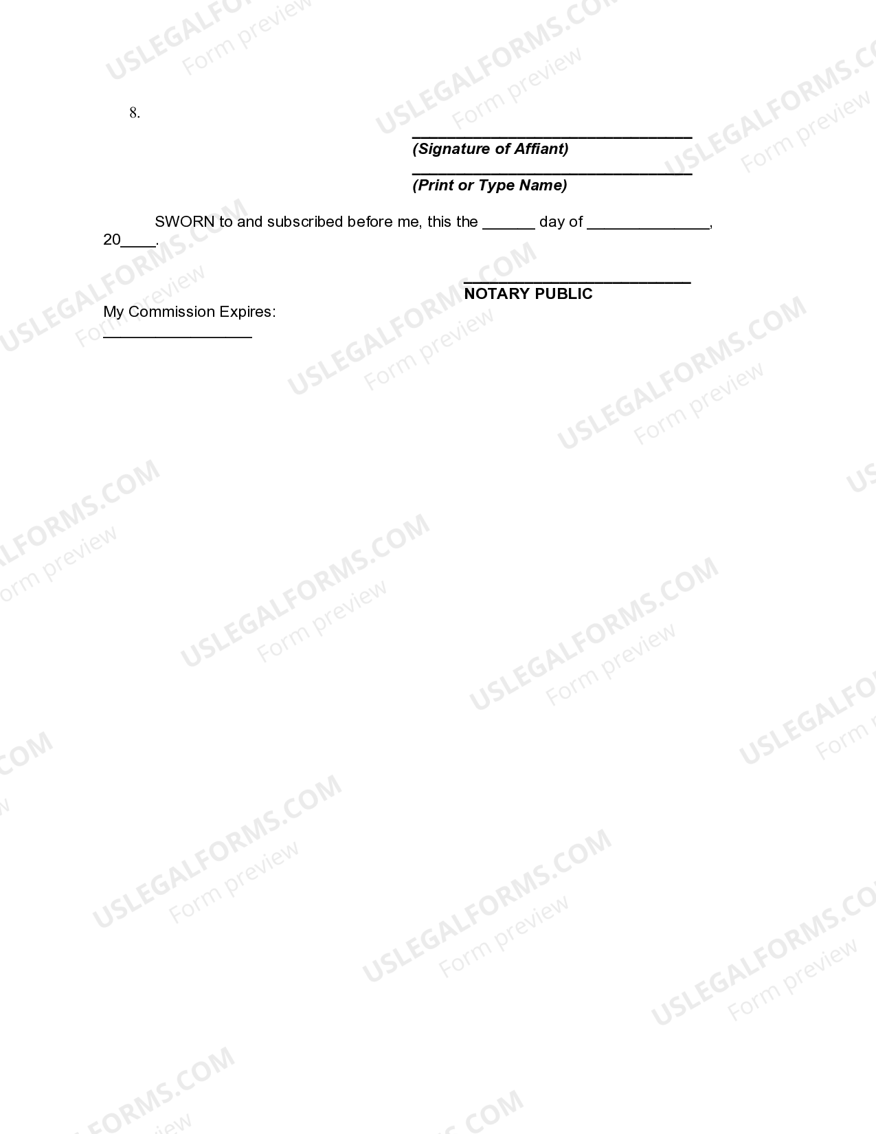 Affidavit In Lieu of Lost Passport - Affidavit Of Lieu | US Legal Forms