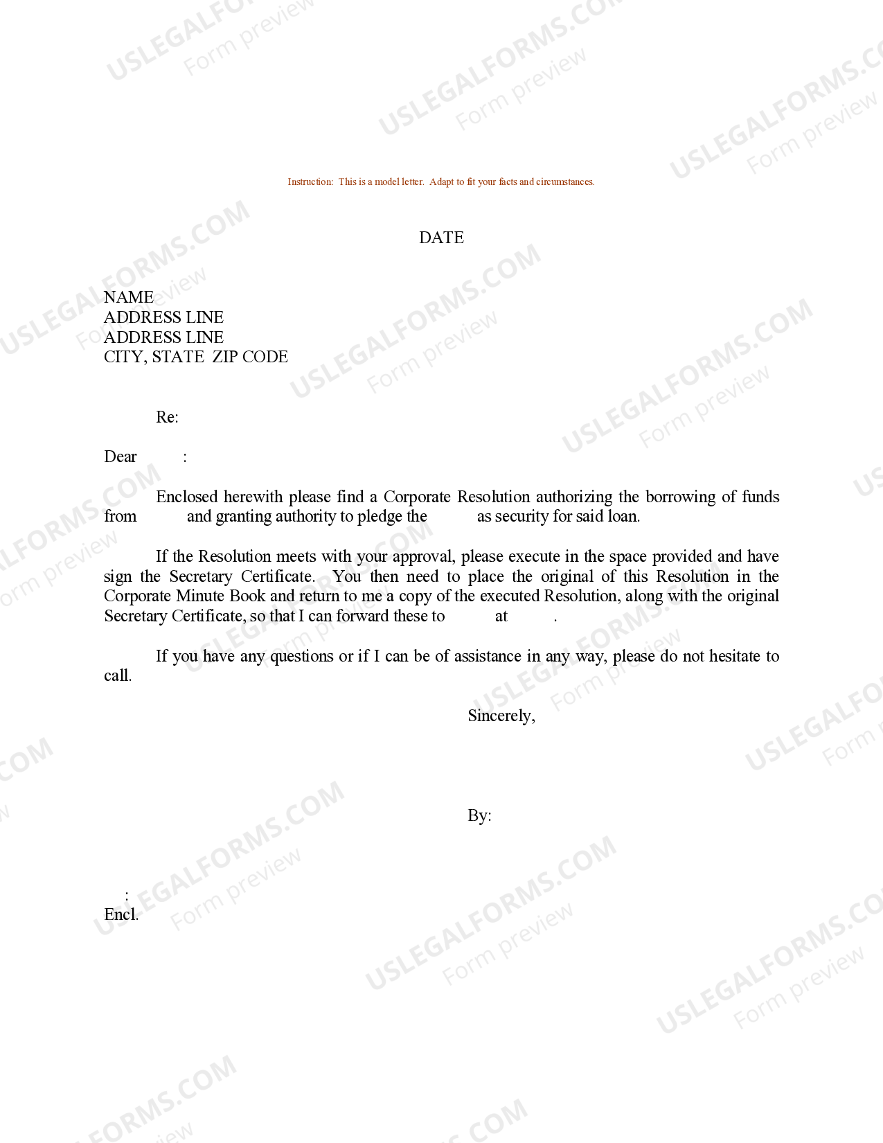 Sample Letter for Corporate Resolution - Sample Corporate Resolution ...