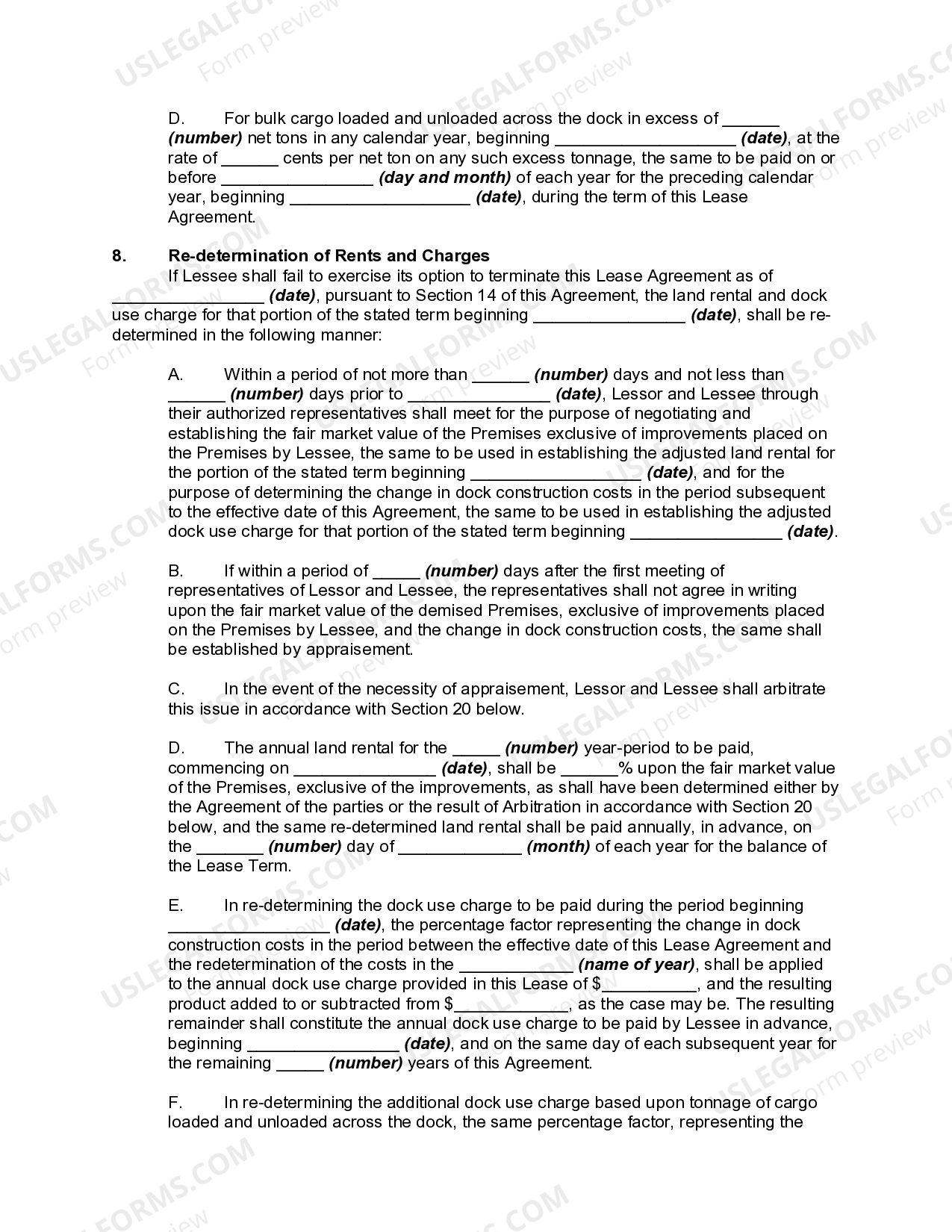 Lease Agreement of Dock Facilities between City and Corporation - Lease ...