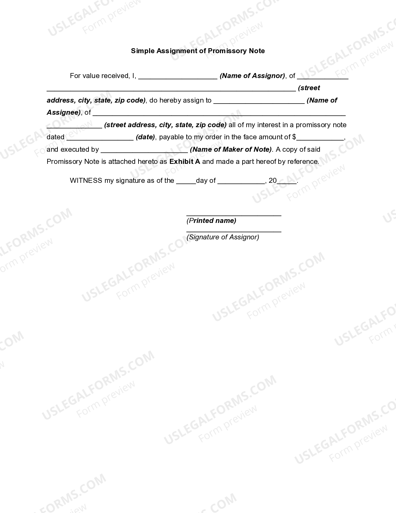 Pennsylvania Simple Promissory Note for Family Loan - Simple Family ...