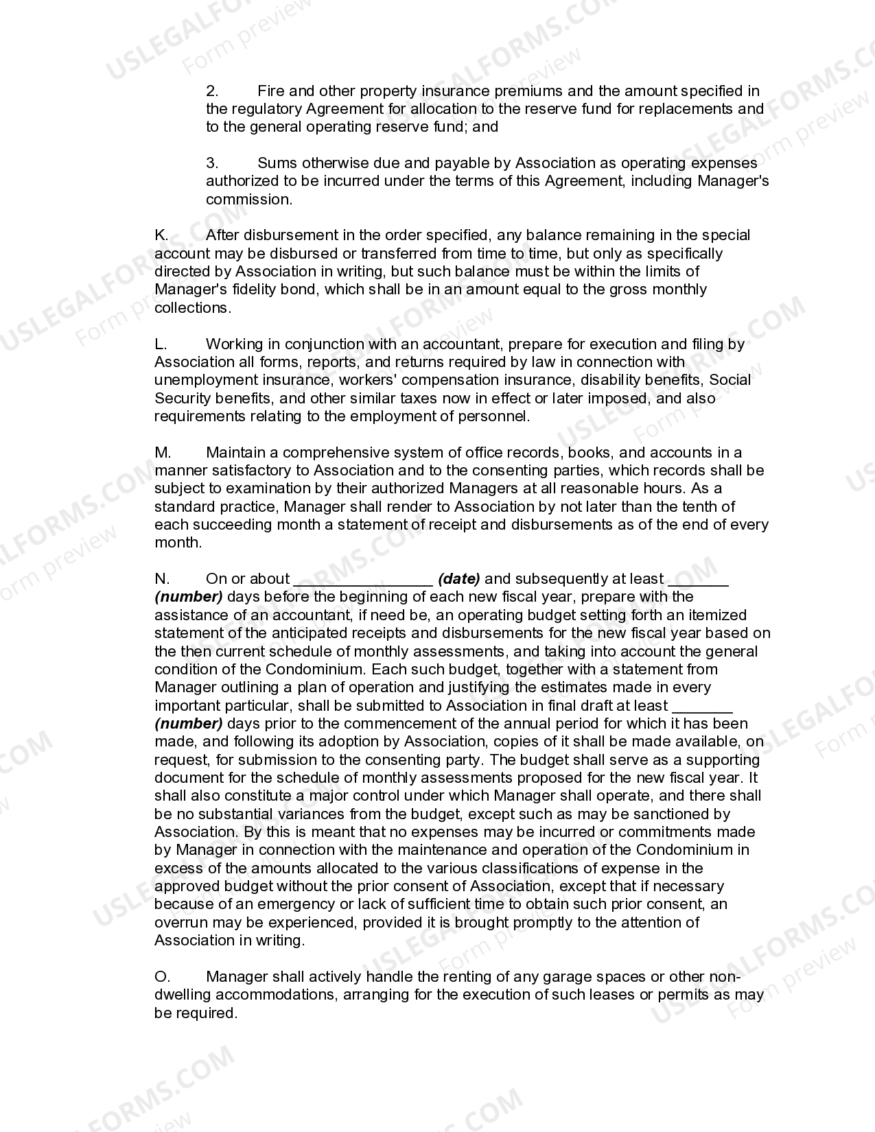 Montana Agreement to Manage Condominium Complex - Agreement Condominium ...