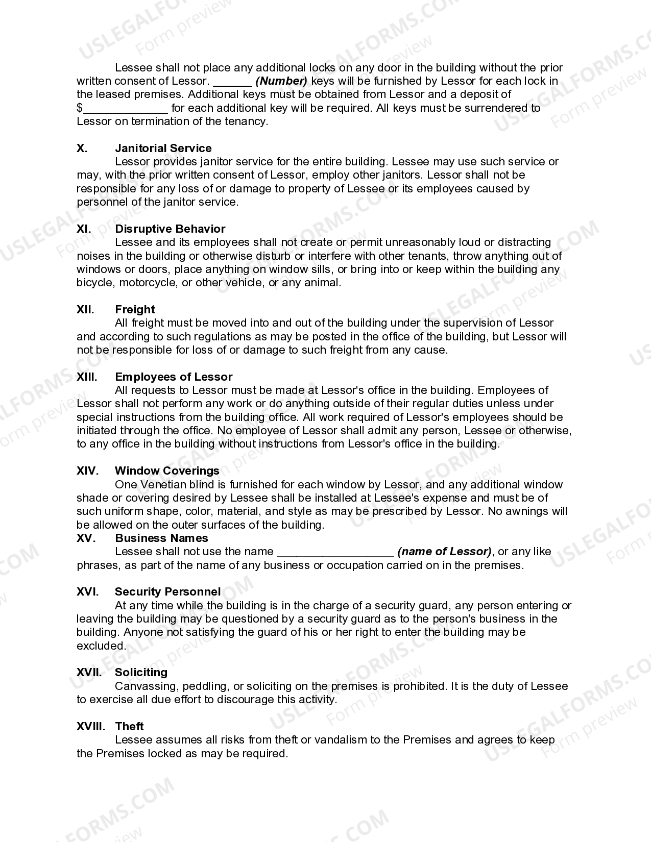 Louisiana Rules and Regulations for Tenants of Office Space - Rules ...