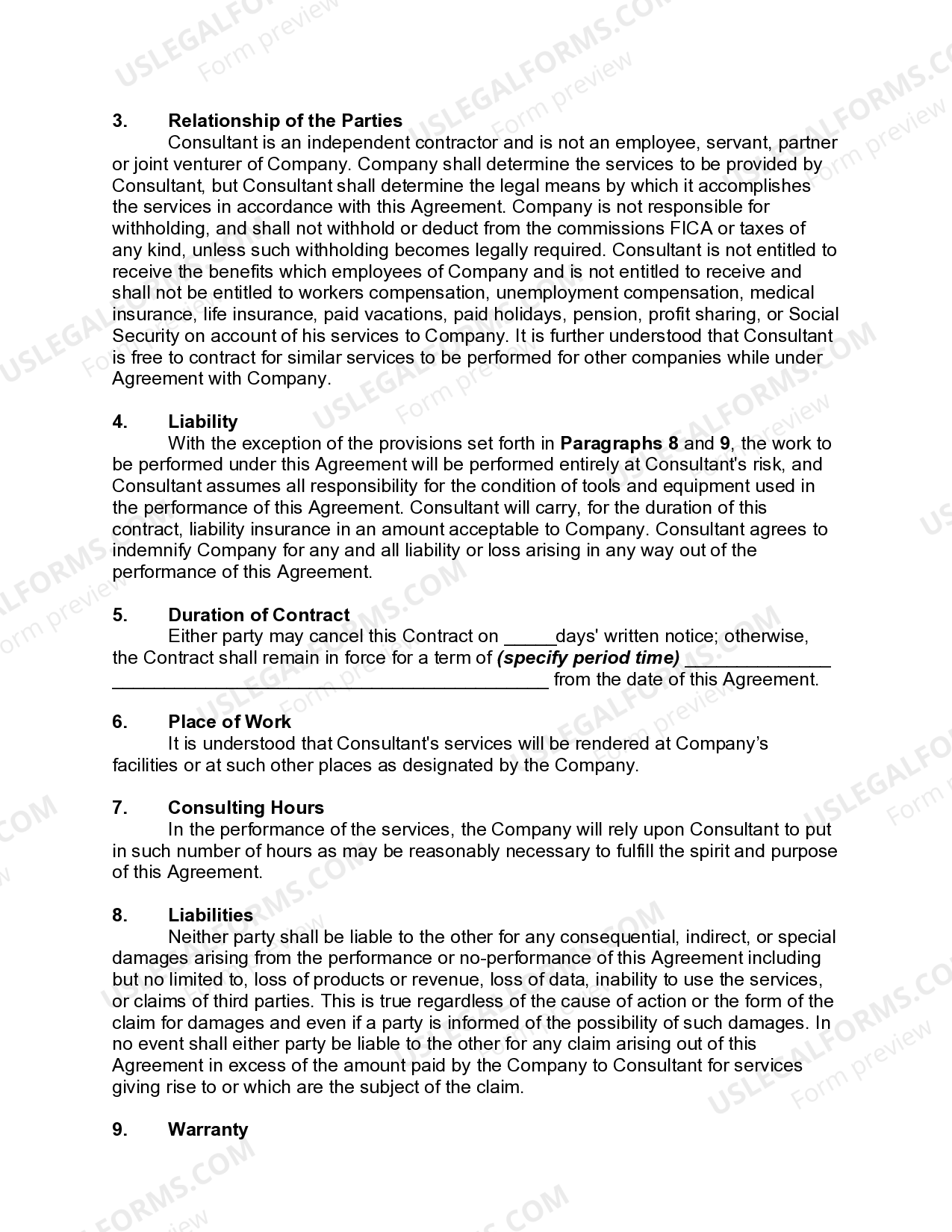 Agreement with Consultant to Provide Software Support Services | US ...