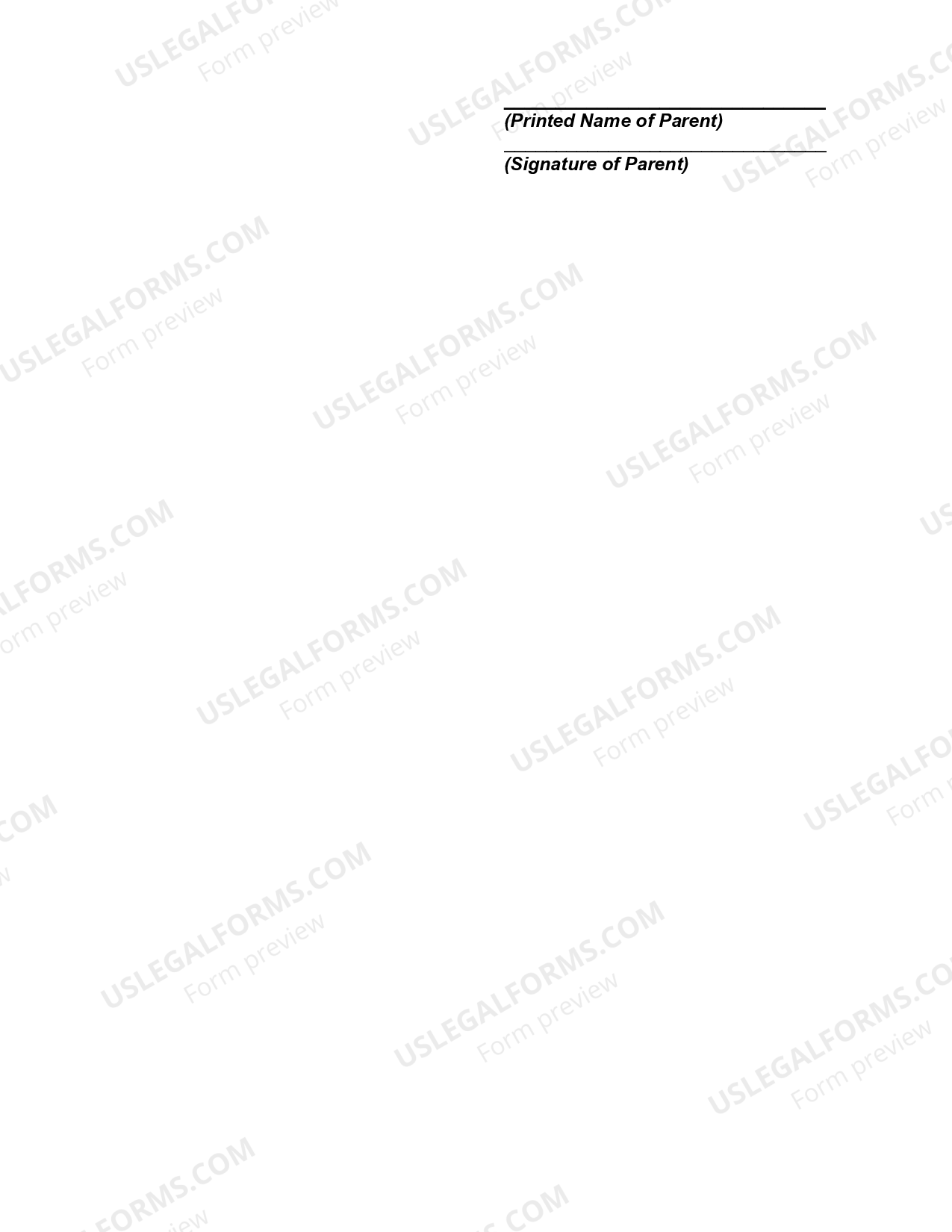 Parent Consent Form Driver License US Legal Forms Parent Consent Form Driver License US Legal Forms