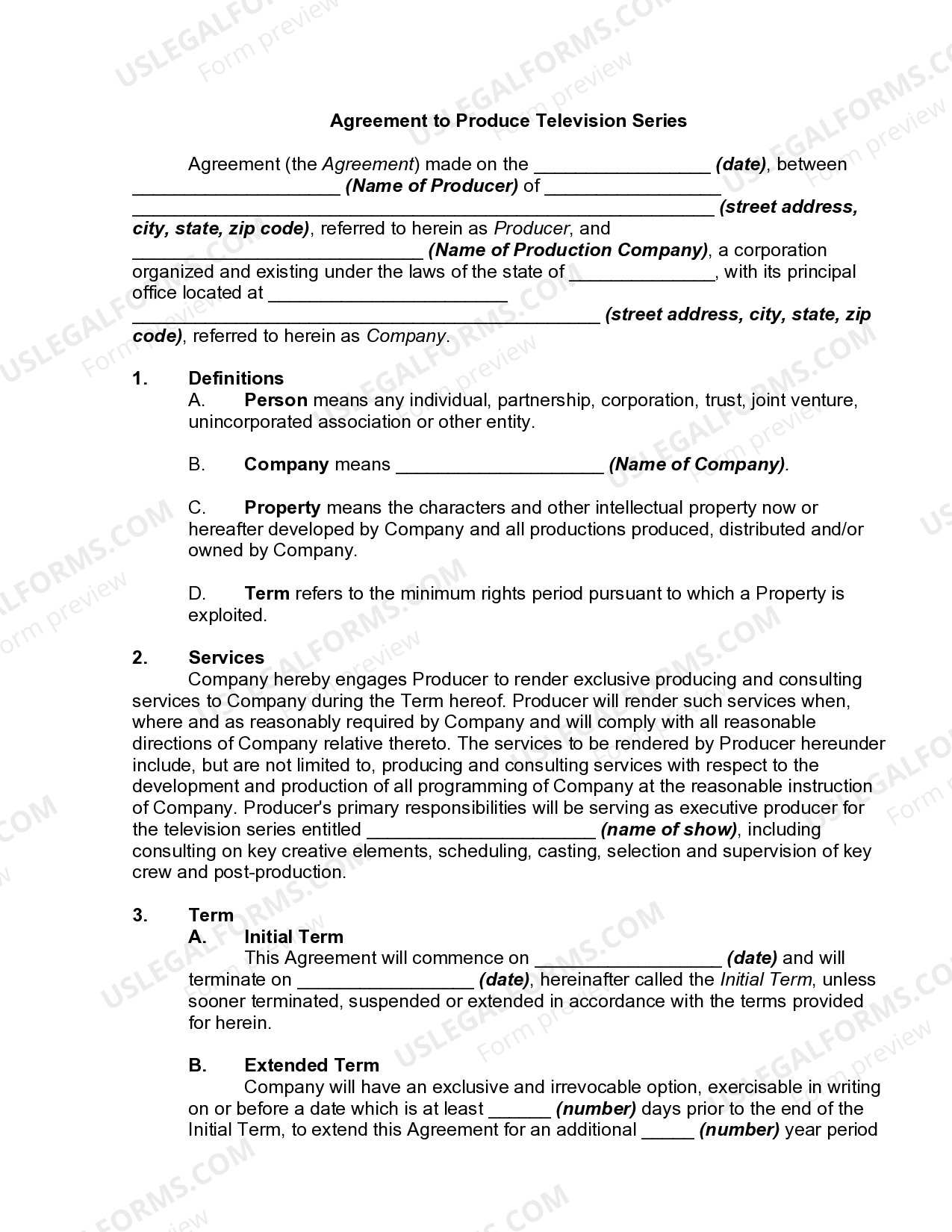 Alabama Agreement to Produce Television Series - Agreement Television ...