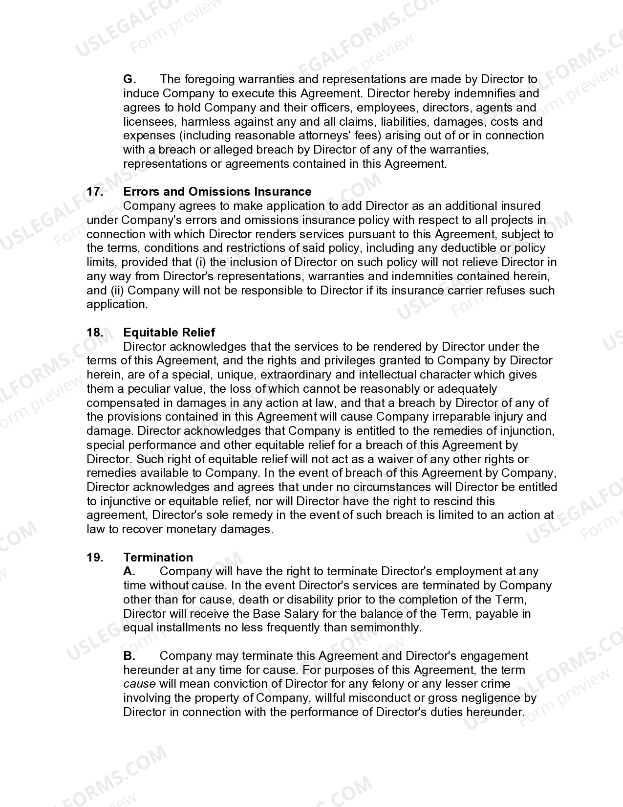 Agreement to Direct a Television Series - Agreement Television Series ...