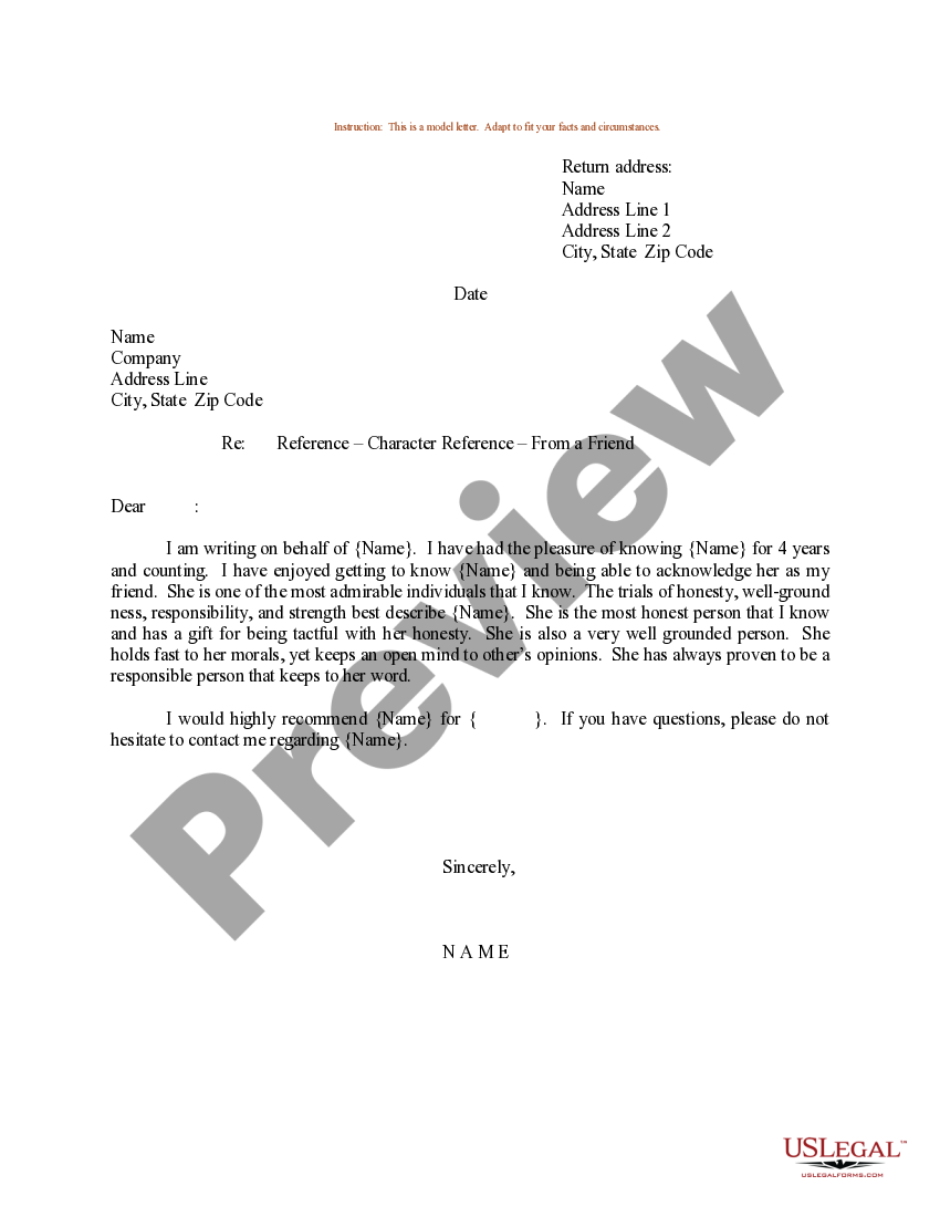 Maryland Sample Letter For Character Reference From A Friend Character Letter Example US 