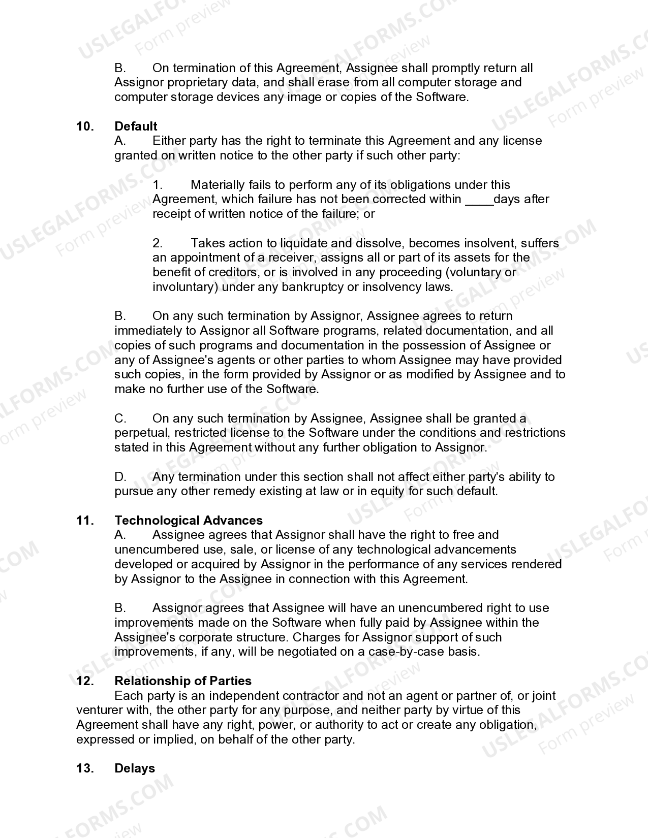 Rhode Island Assignment of Rights in Computer Software - Assignment ...