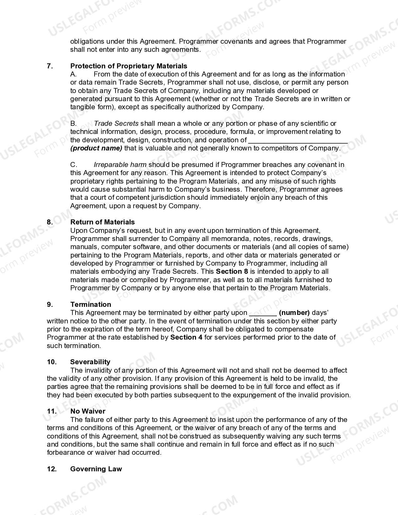 West Virginia Independent Contractor Agreement - For Programming ...