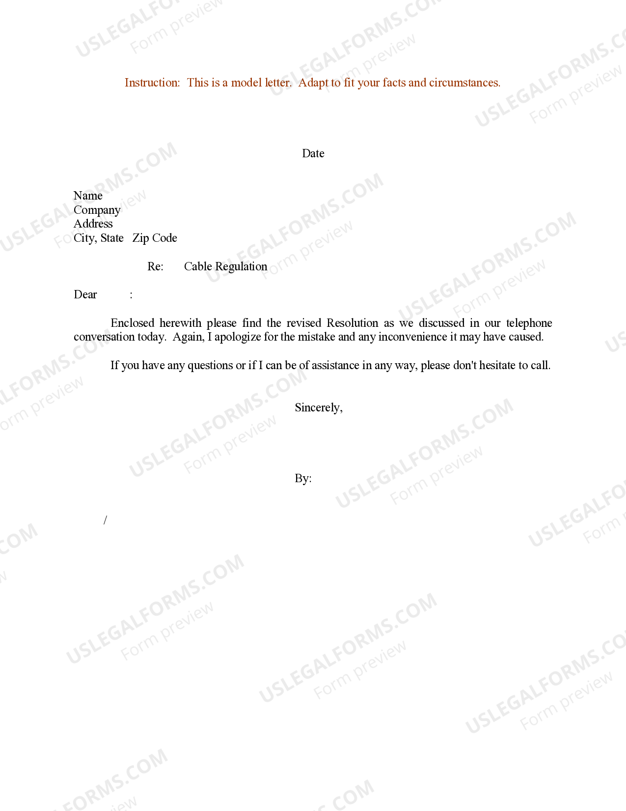 Sample Letter for Revised Resolution - Sample Letter Resolution | US ...