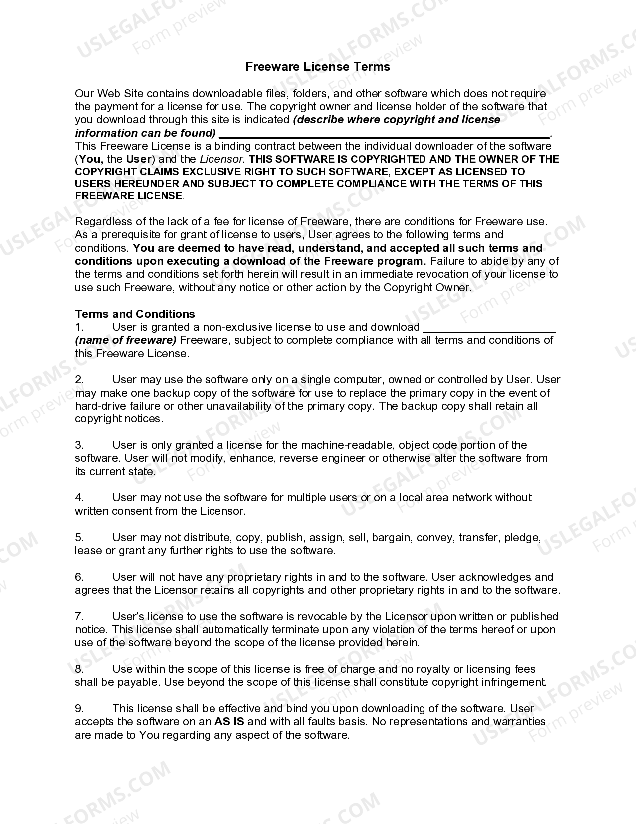 Alabama Freeware License Terms | US Legal Forms