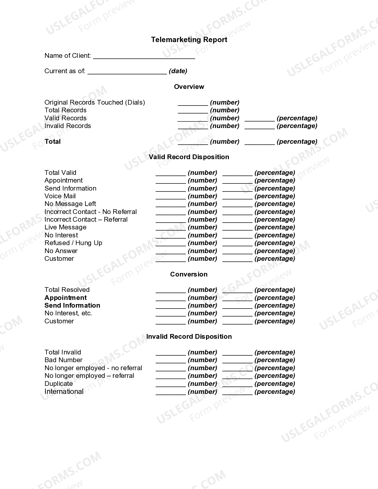 Maryland Telemarketing Report | US Legal Forms
