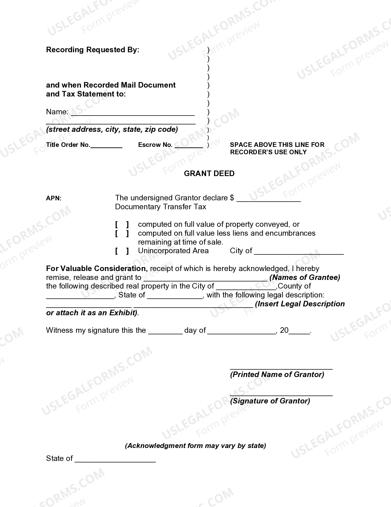 Grant Deed - Grant Deed | US Legal Forms