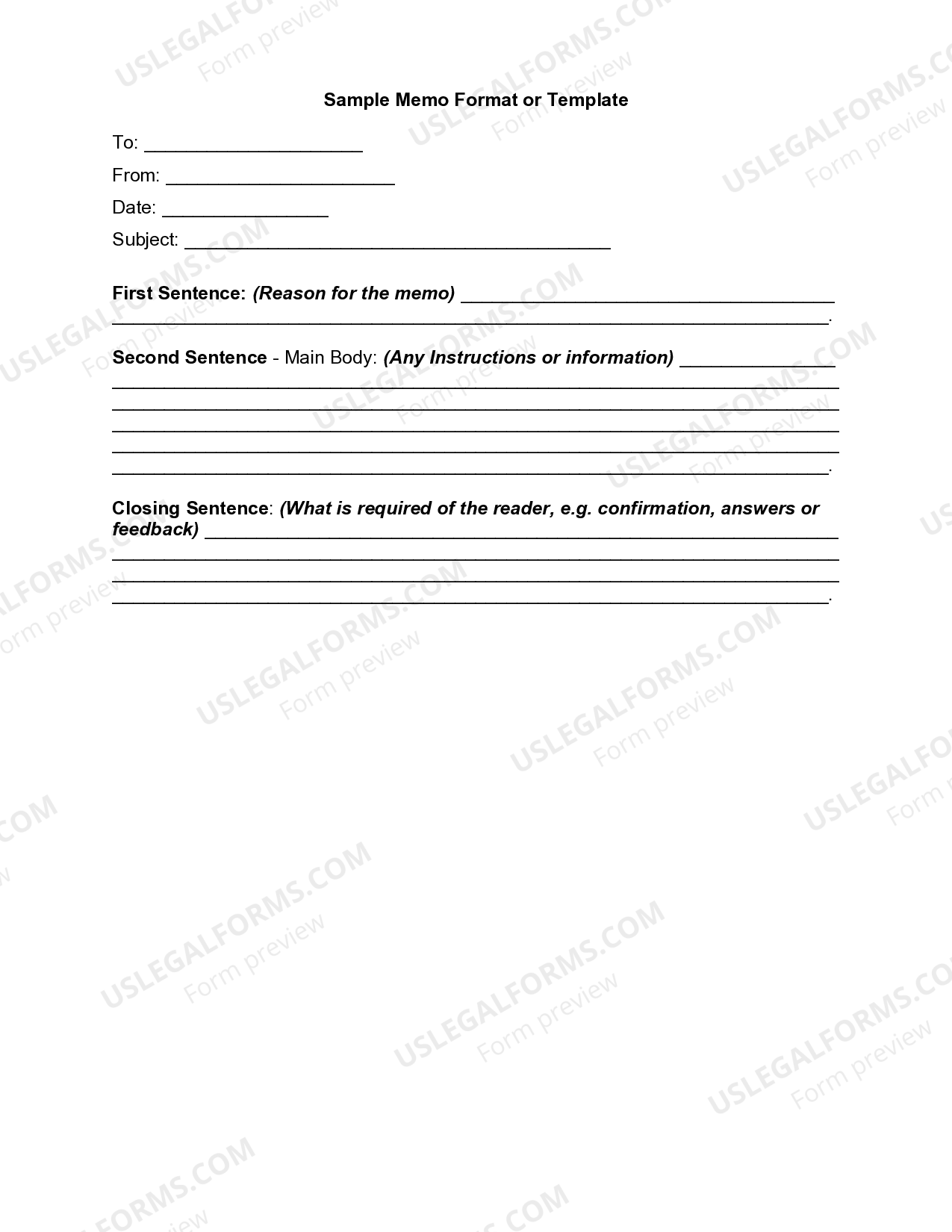 Colorado Sample Memo Format or Template - Memo Format Template | US ...