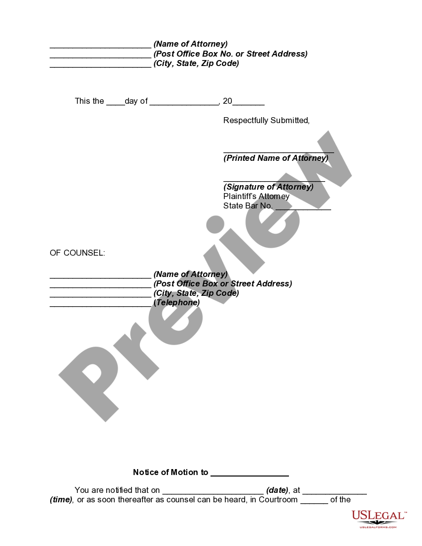 Middle Massachusetts Motion For Temporary Restraining Order To