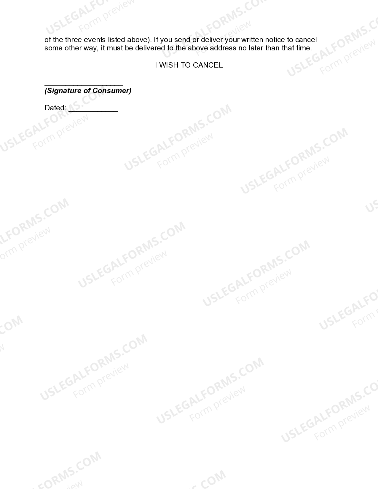 Notice of Right of Rescission or Right to Cancel regarding Mortgage ...