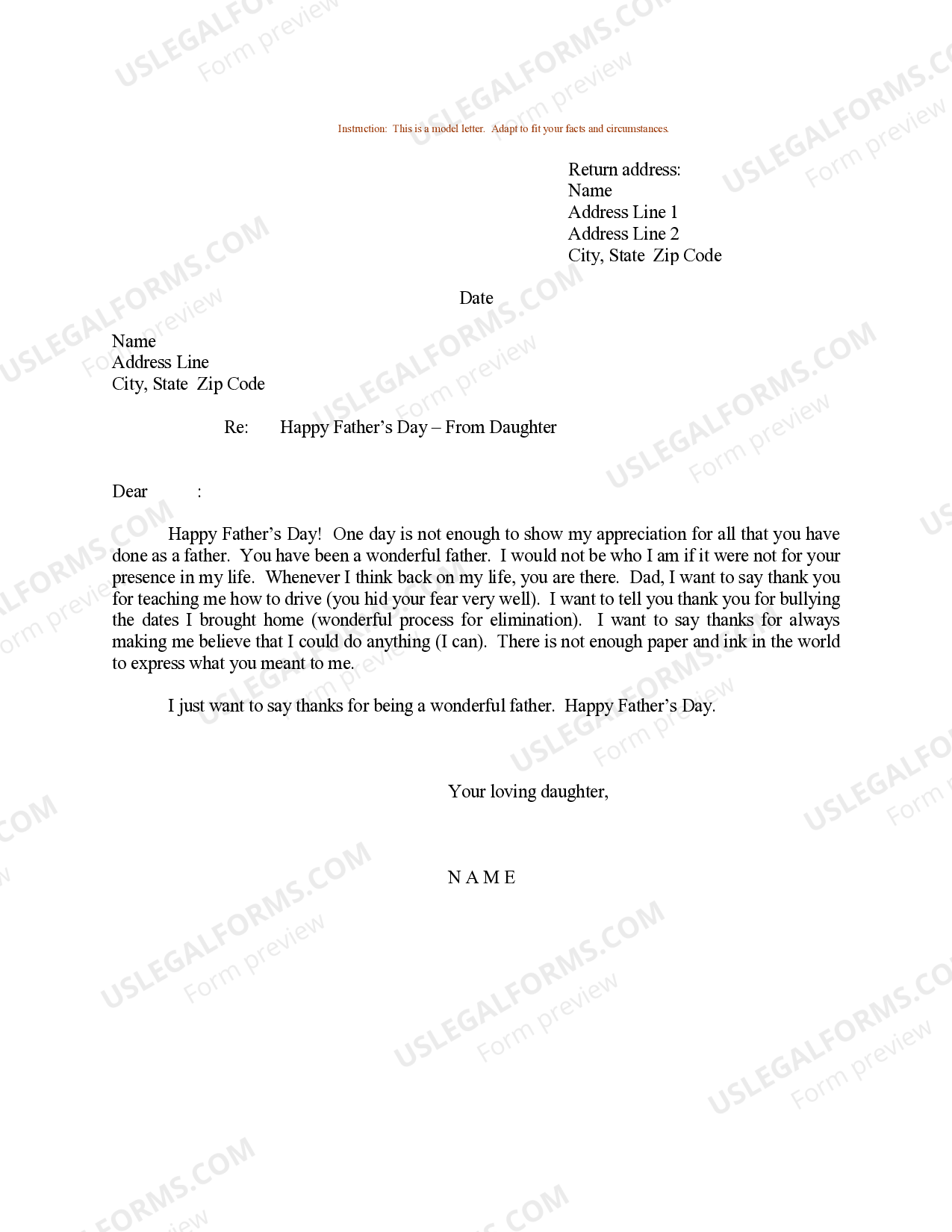 Ohio Sample Letter For Happy Father s Day From Daughter Father s Ohio Sample Letter For Happy Father s Day From Daughter Father s