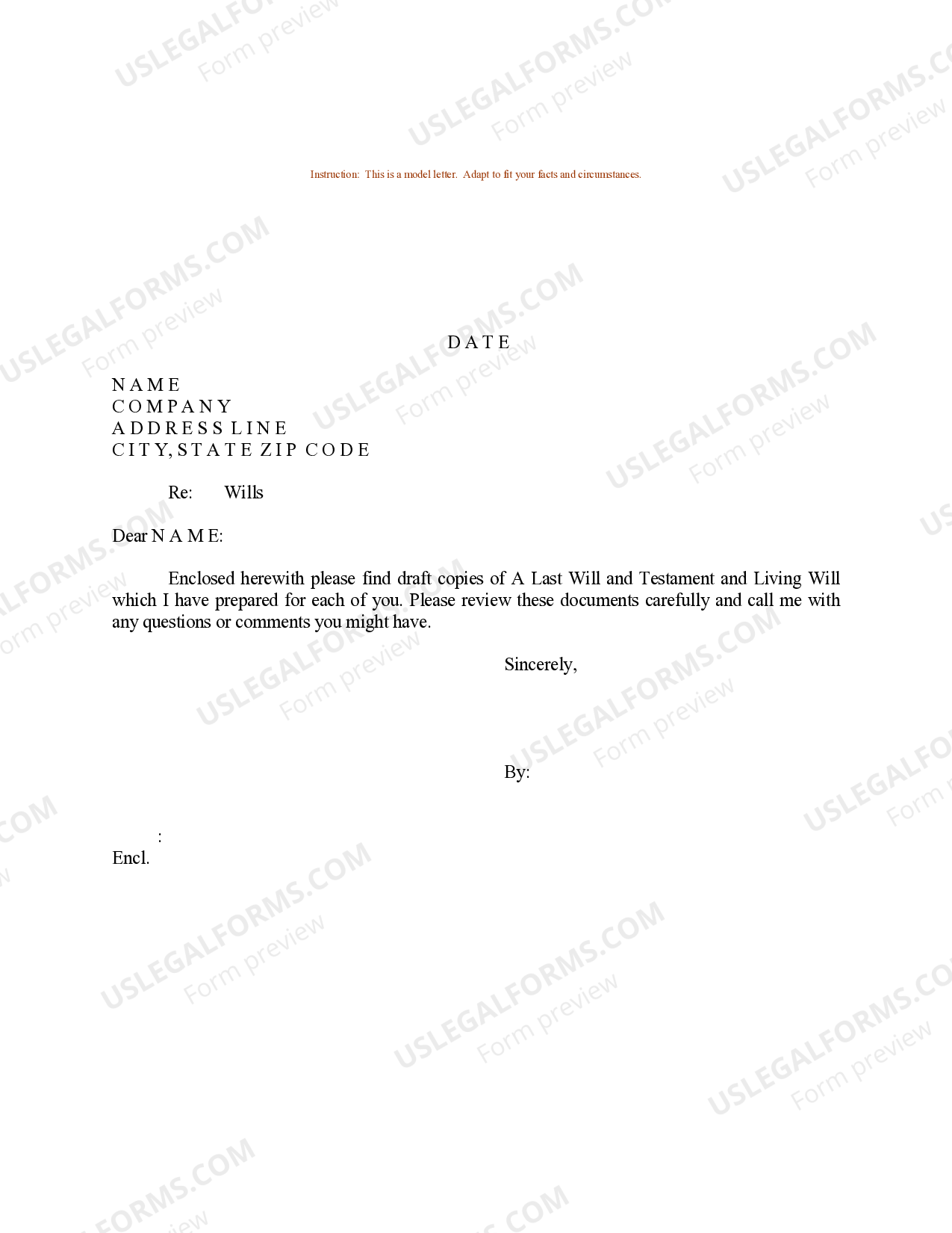 Sample Letter for Draft Copy of Last Will and Testament - Draft Will ...