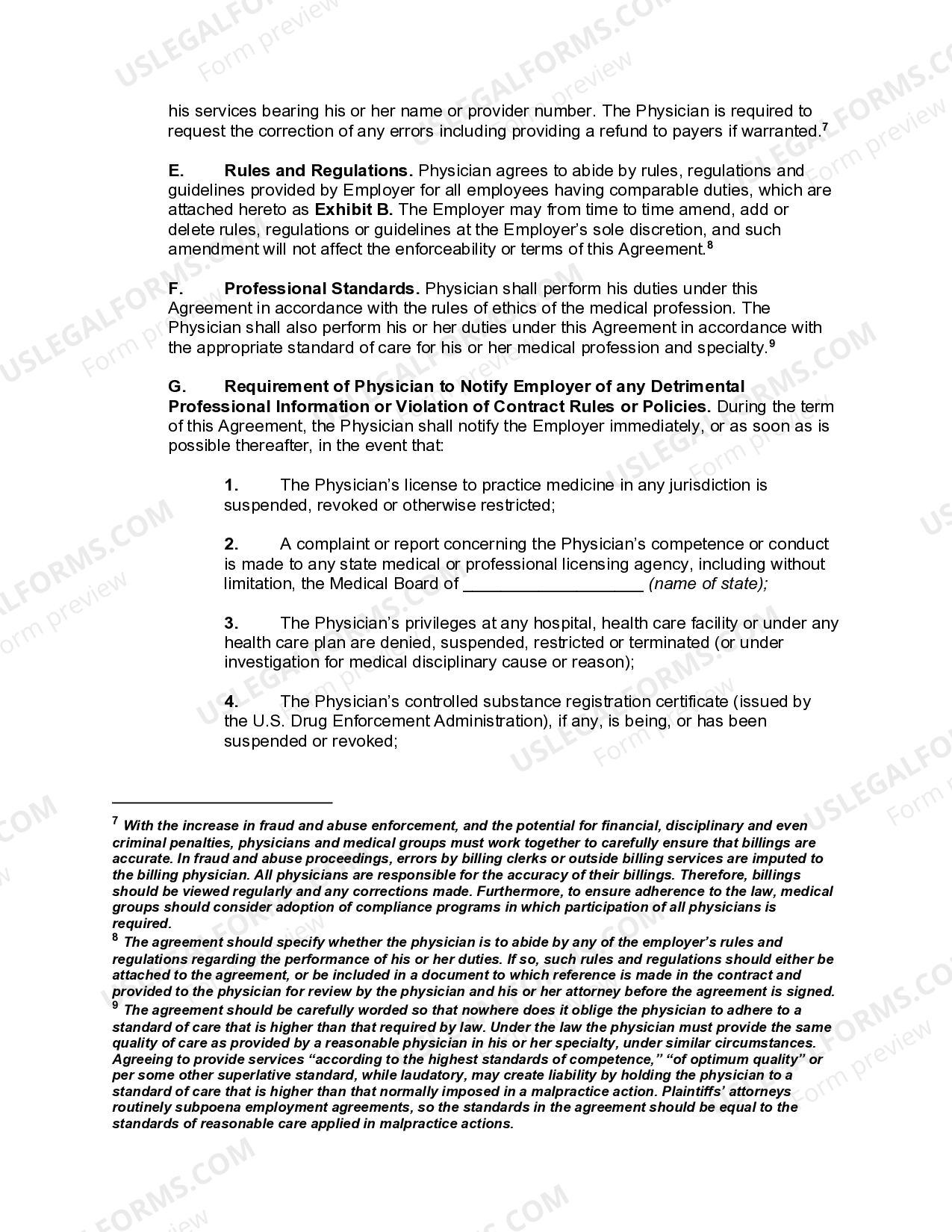 Idaho Annotated Model Pro-Employer Physician Employment Agreement ...