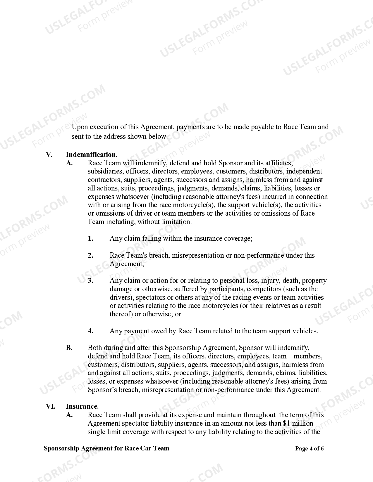 Sponsorship Agreement for Race Car Team - Race Car Sponsorship Template ...