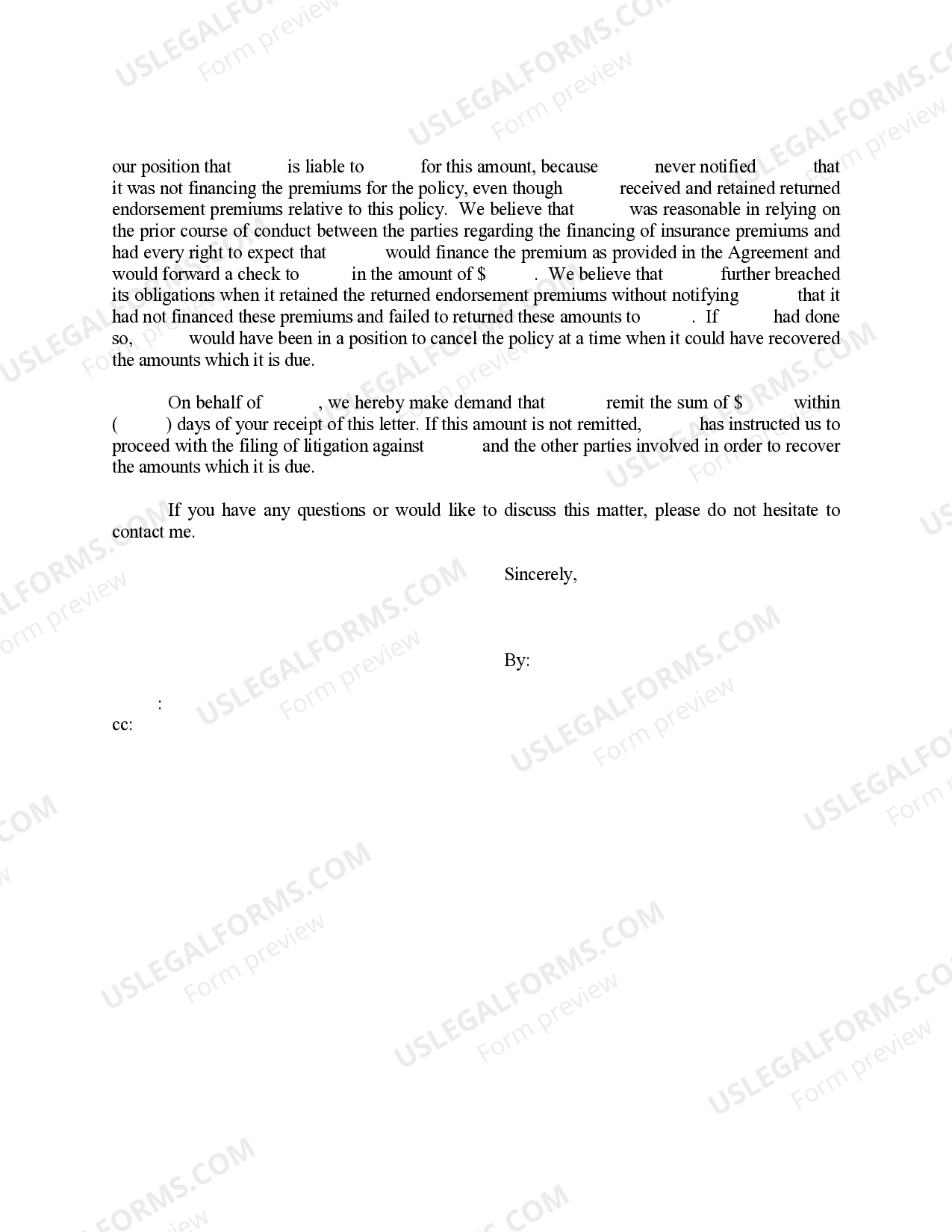 Sample Letter for Pending Litigation Involving a Service Agreement - No ...