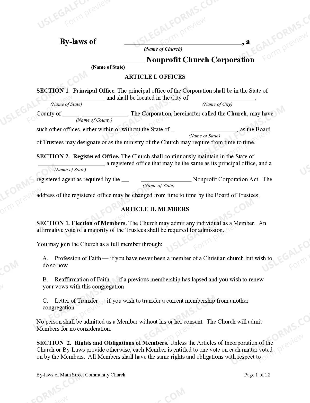 Alabama Bi Laws Of A Non Profit Church Corporation US Legal Forms Alabama Bi Laws Of A Non Profit Church Corporation US Legal Forms