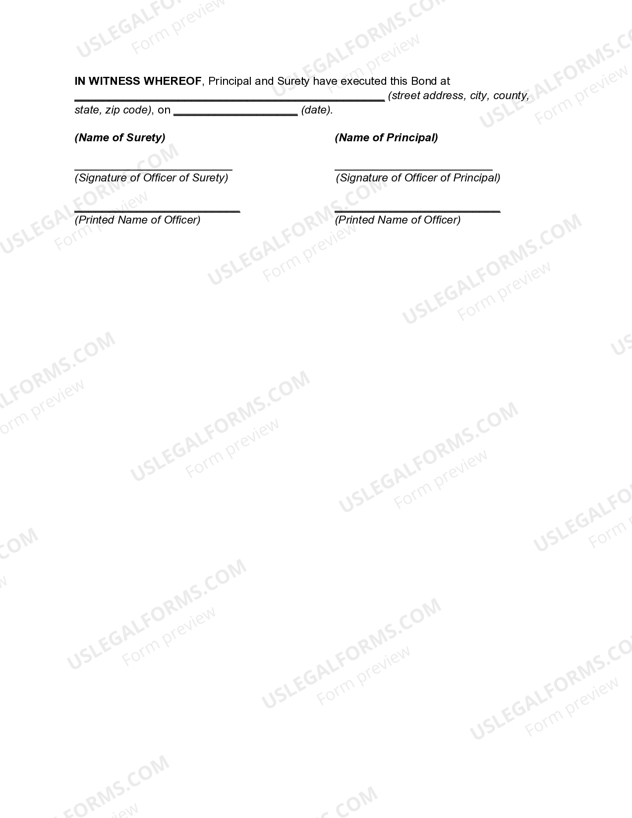 Washington Surety Agreement - Surety Agreement Contract | US Legal Forms