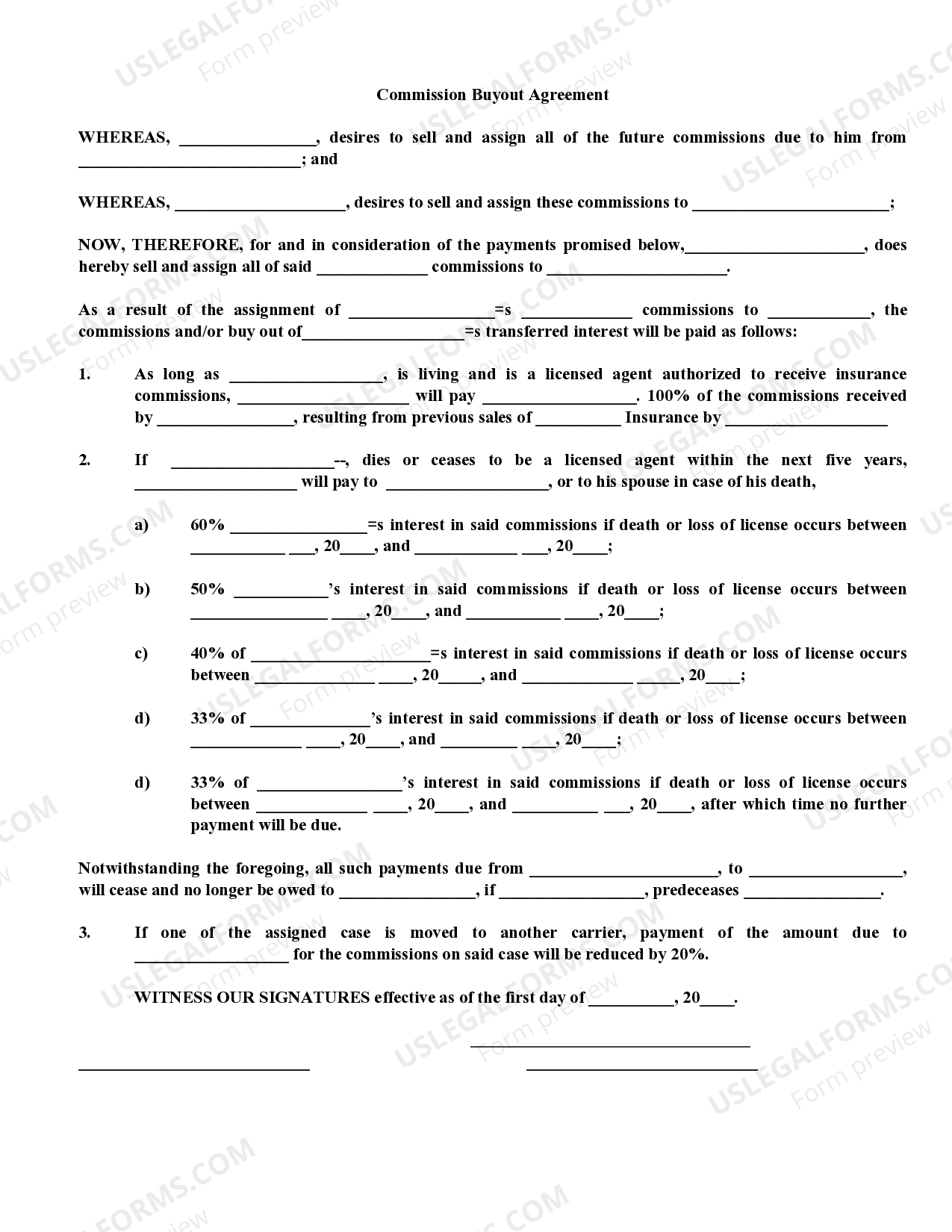 Commission Agreement Agent With Example | US Legal Forms