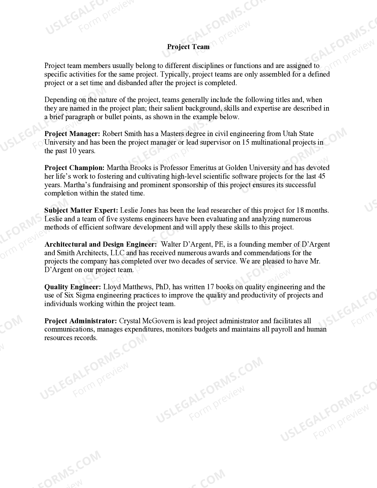 Project Team | US Legal Forms