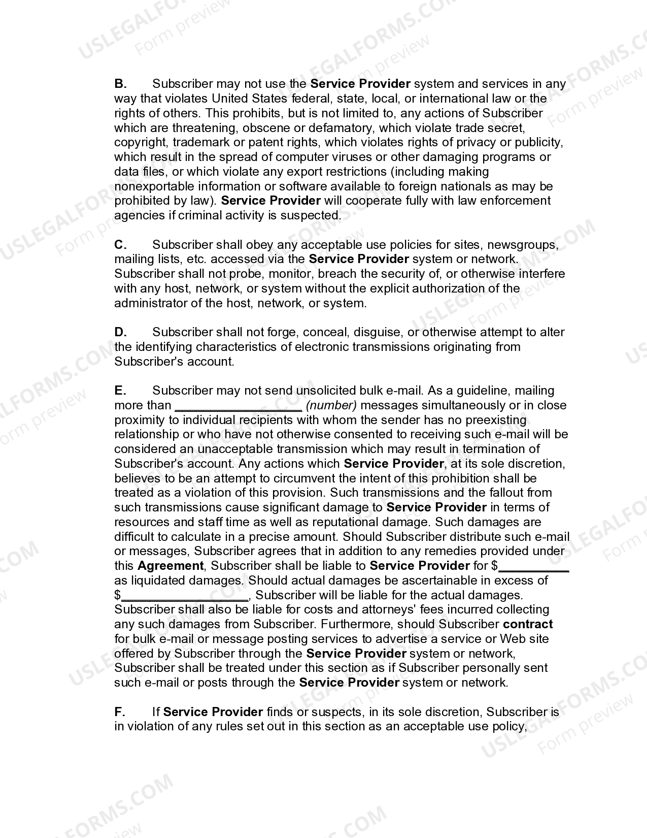 Internet Service Provider Agreement - Service Provider Agreement | US ...