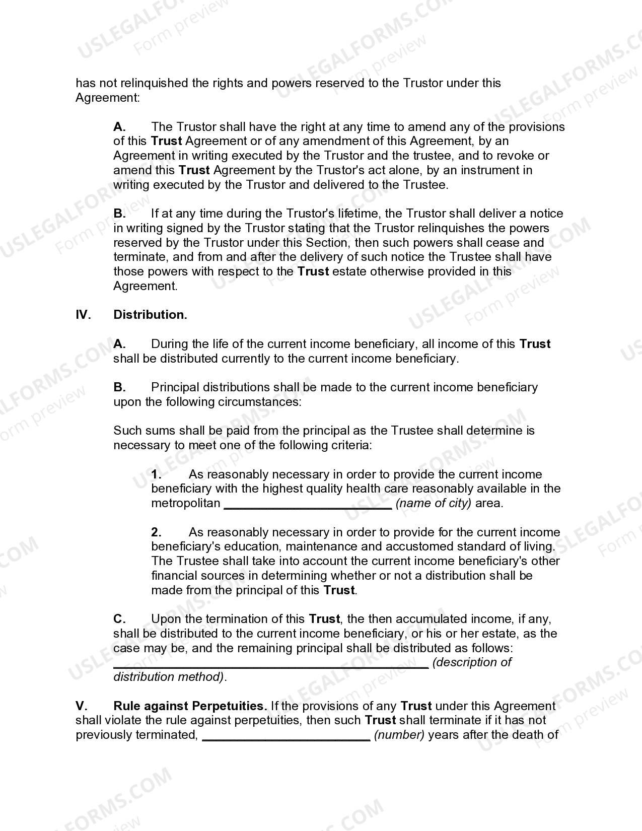 Vermont Qualifying Subchapter-S Revocable Trust Agreement - Subchapter ...