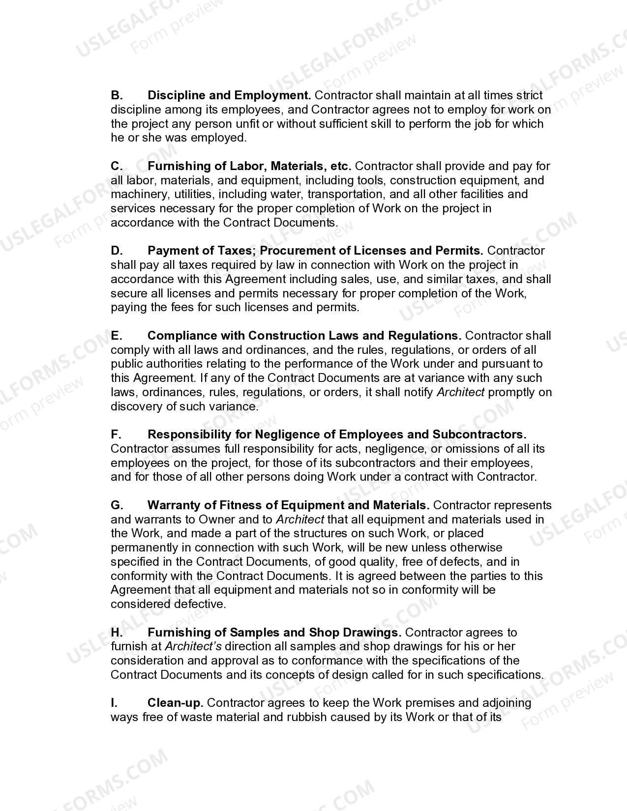 Agreement for the Construction of Building | US Legal Forms