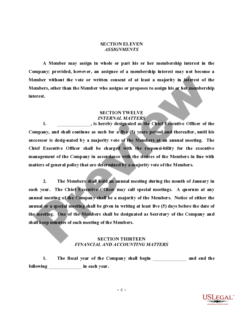 South Carolina LLC Operating Agreement For Married Couple Husband And 