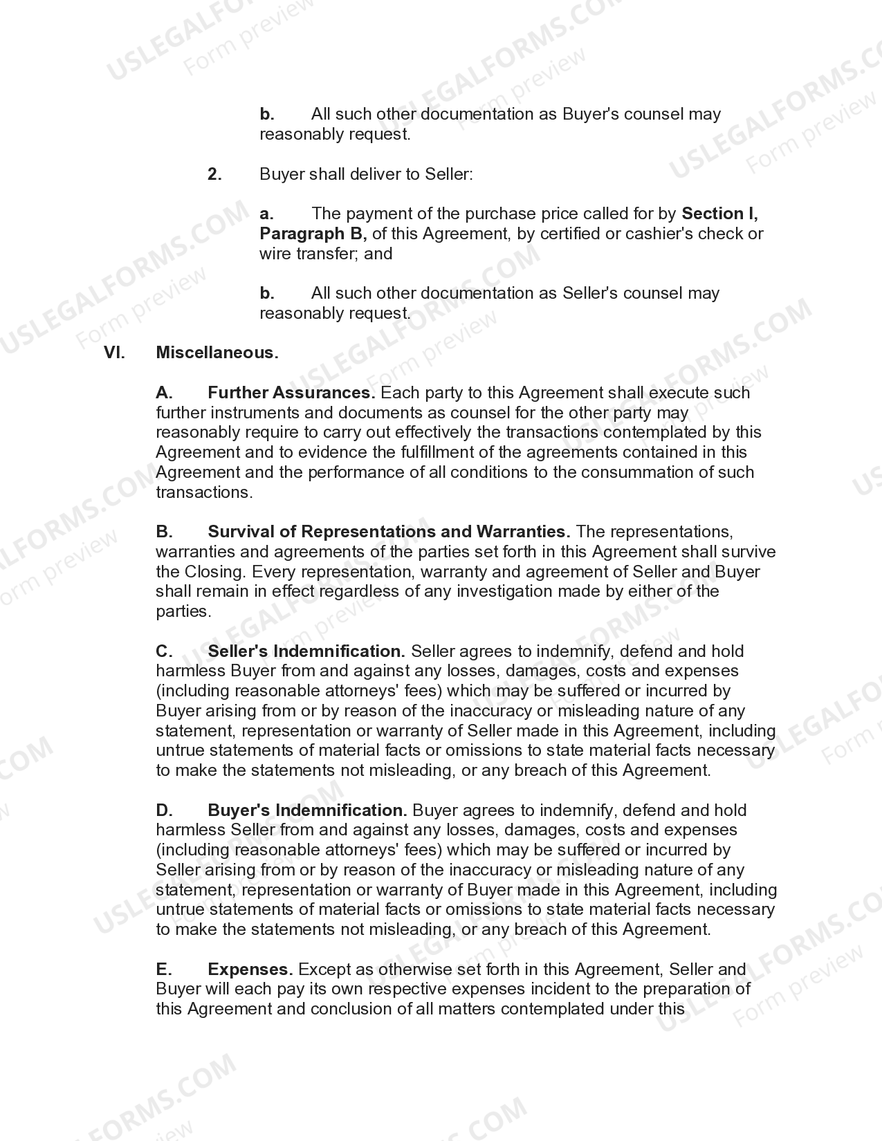Agreement for Sale of Computer Hardware and Equipment | US Legal Forms