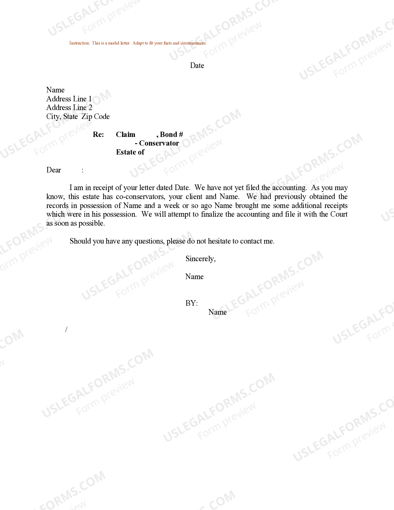 Sample Letter for Finalization of Accounting - Sample Letter Form ...
